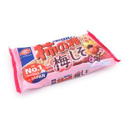 Japanese shiso and ume flavored rice snack Kakinotane with peanuts from ...
